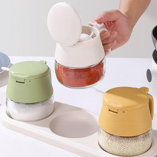 Spoon Condiment Containers Portable Seasoning Tank Seasoning Jars Chili ...
