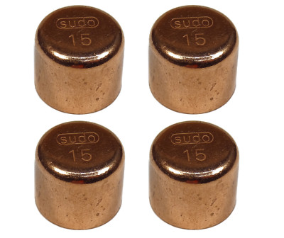 15mm End Feed Stop End Cap / Blank (4 Pack) Fittings For Copper Pipe ...