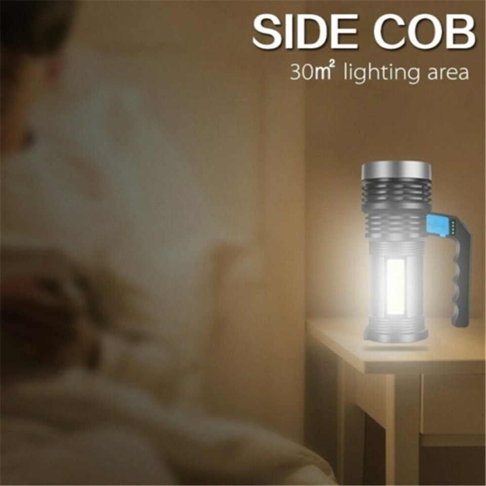 Super Bright 22000000LM LED Flashlight High Powered Torch USB ...