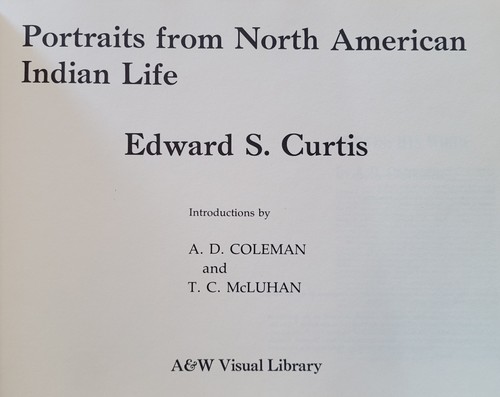 Portraits from North American Indian Life By Edward S Curtis 1972 ...