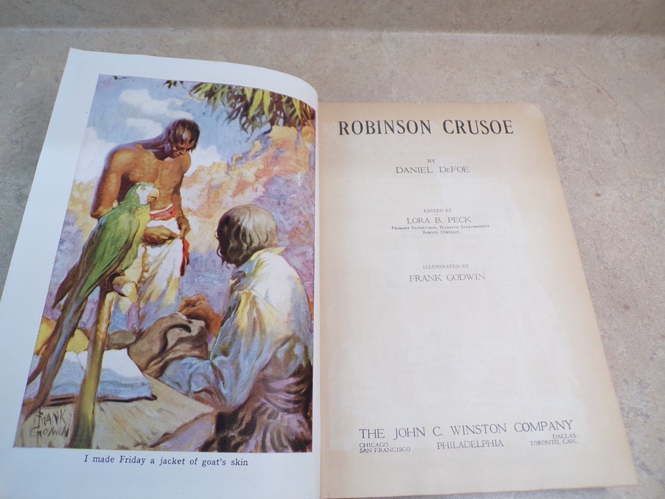 Robinson Crusoe by Daniel DeFoe circa 1900 Illustrated HC | eBay
