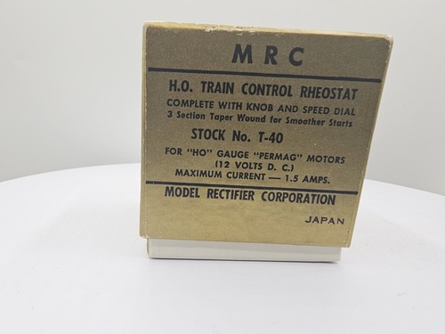 MRC HO Scale Rheostat Model Rectifier Controller T-40 For Model Trains ...