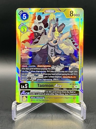 Taomon ACE BT19-037 Special Booster 2.5 Super Rare Holo Digimon CCG NM ...