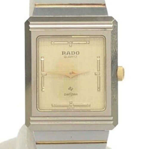 RADO Diastar 123.9523.3 Gold Quartz Watch Wristwatch Square SS Ladies ...