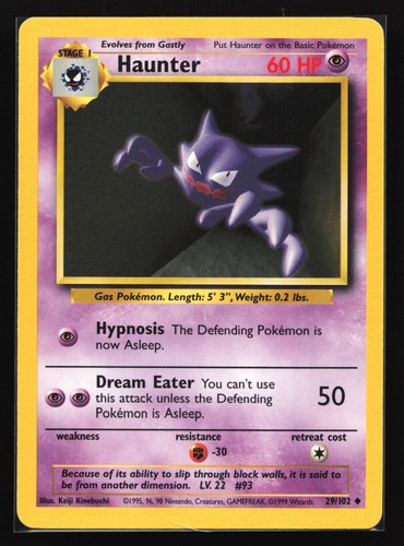 Pokemon Haunter 29/102 WotC Base Set Unlimited Uncommon NM | eBay