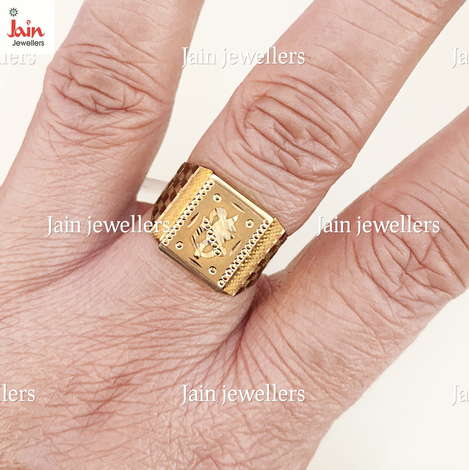 18 Kt, 22 Kt Hallmark Real Solid Yellow Gold Men'S Ring Size 8 9 10 11 ...