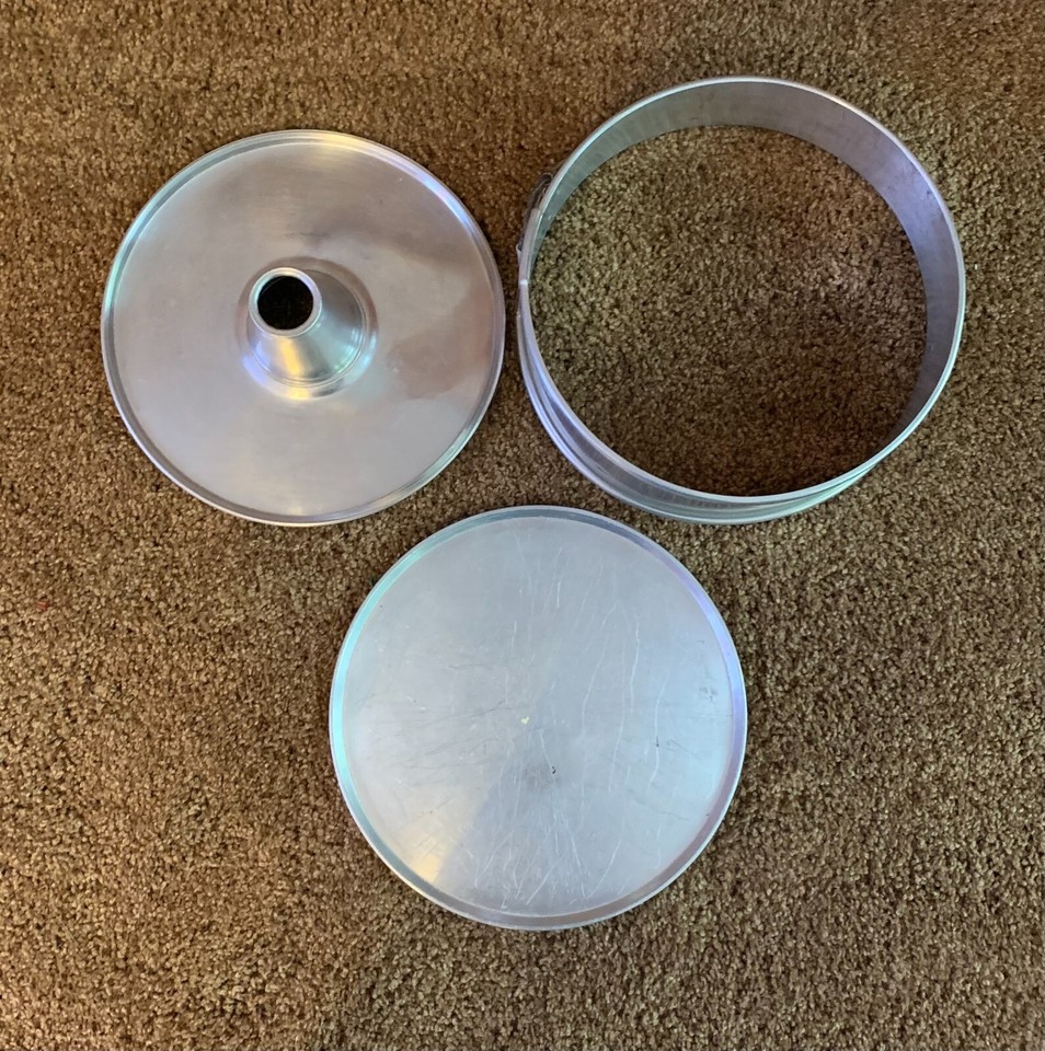 Hillside Metalware Vintage 3 Piece Aluminum Round Tube Clamp Springform ...