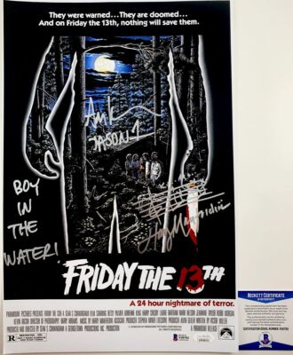 Ari Lehman & Harry Manfredini Signed Friday The 13th 11x17 Poster A ...
