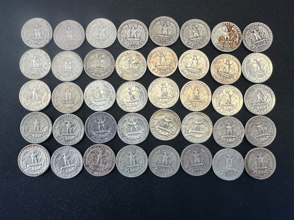 Lot of 40 Silver quarters ($10 face) | eBay