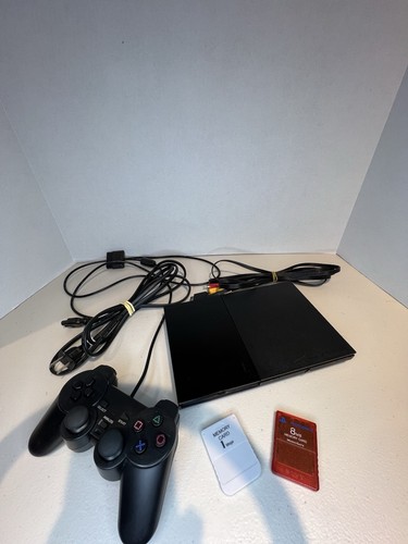 Sony PlayStation 2 (PS2) Slim Console SCPH-90001 w Cords & Controller ...