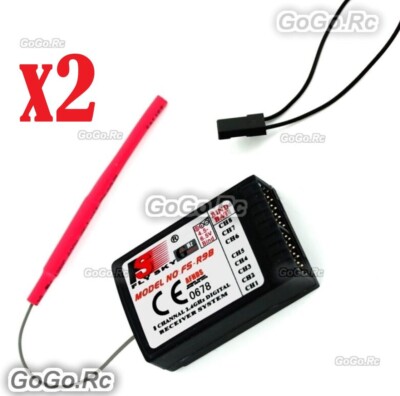 2 Pcs FlySky FS-R9B 2.4Ghz 8CH Receiver for FS-TH9X FS-TH9X-B ...