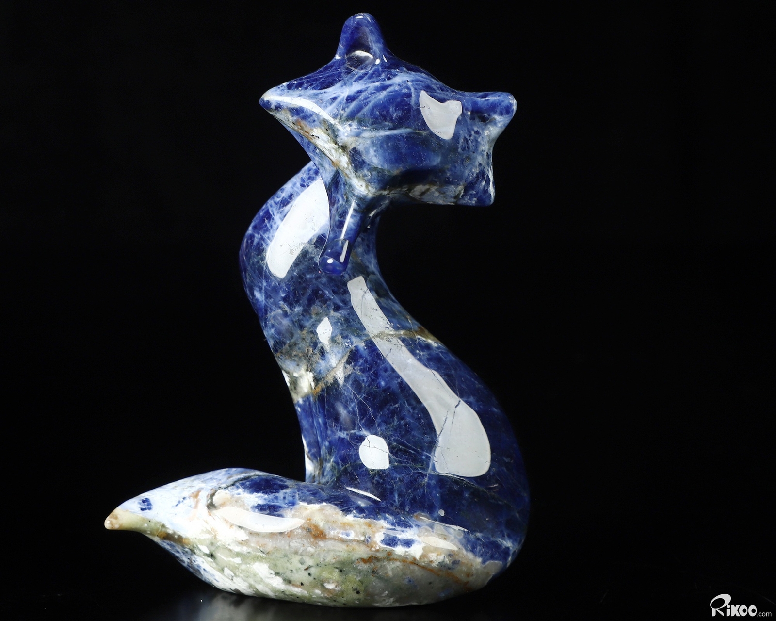 4.1" Sodalite Hand Carved Crystal Fox Sculpture, Crystal Healing | eBay
