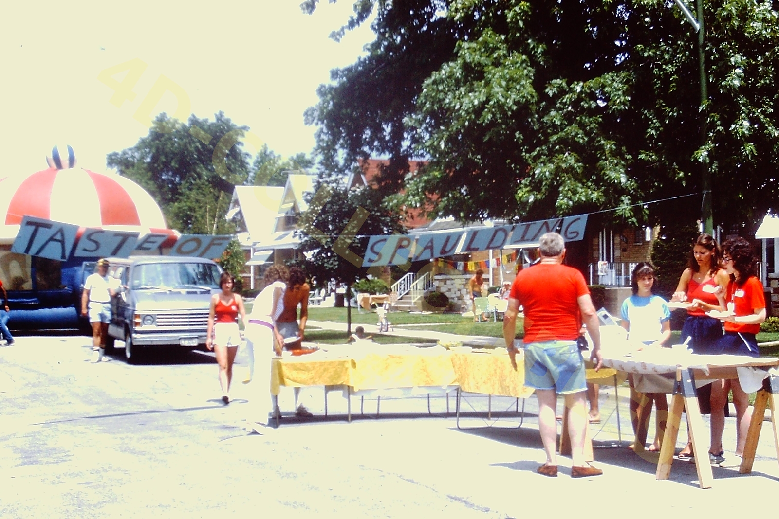 Vintage Slide Photo Summer Street Fair Delights in Spaulding | eBay