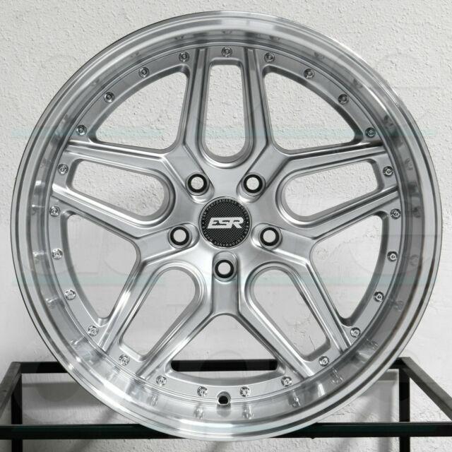 19 Inch ESR CS15 Hyper Silver Wheels 19x8.5 +30 / 19x9.5 +35 5x114.3 ...