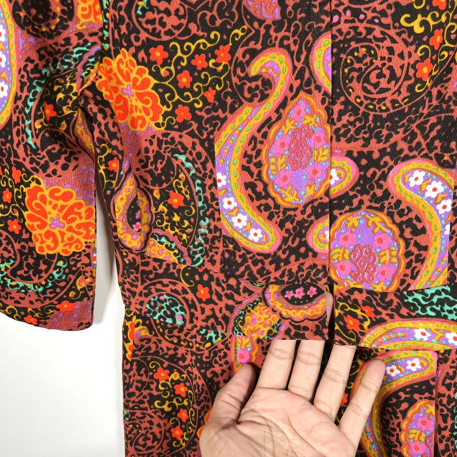 Liberty House Hawaii 70s Psychedelic Maxi Dress Paisl… - Gem