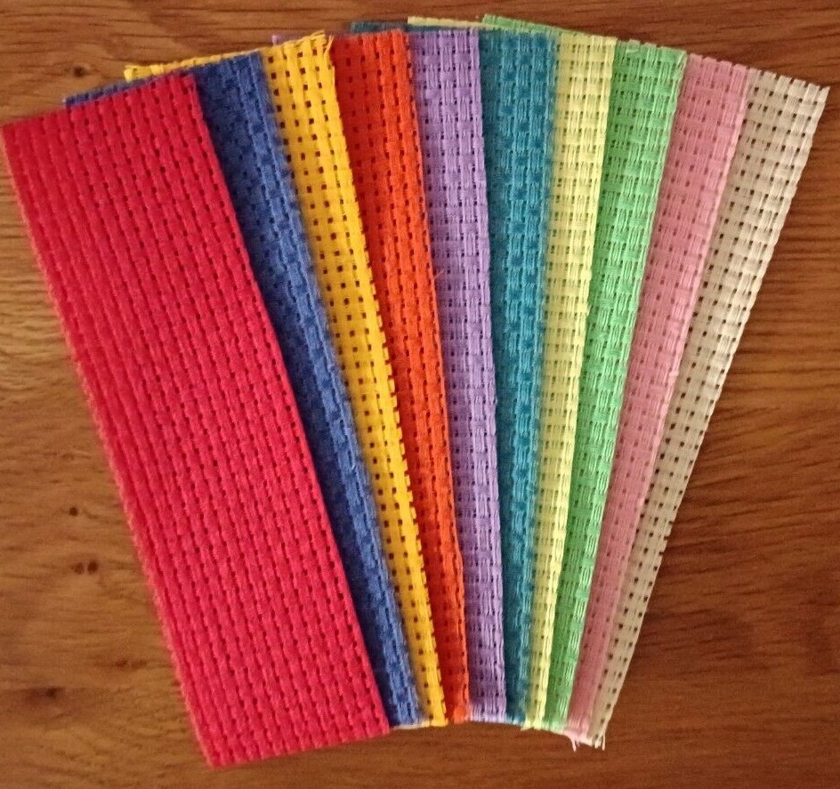 Binca Bookmarks 6 Count Choose Colour & Pack Size Cross Stitch Fabric ...