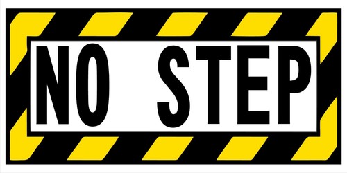 #5625 (1) 6" x 3" No Step Aircraft Wing Equipment Decal Sticker ...