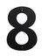 12 inch 0 to 9 Large Numbers Black Metal Iron Home House Street ...