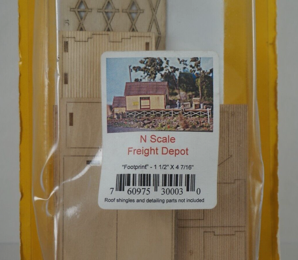 NOS Northeastern Scale Models FREIGHT DEPOT N Scale Laser Cut Building ...