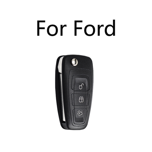 Leather Car Remote Key Fob Case Cover Holder Bag For Ford Edge Focus ...