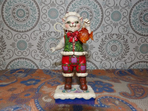 JIM SHORE CATCH THE CHRISTMAS SPIRIT CAT & FISH FIGURINE | eBay