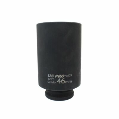 1/2" Drive 46mm EXTRA DEEP IMPACT SOCKET 12 Point Double Hex Design US ...