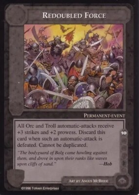 Redoubled Force Limited Edition Middle Earth ME CCG Dark Minions | eBay