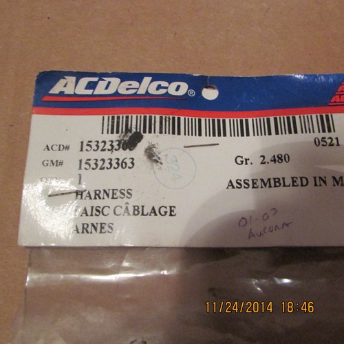 NEW GENUINE ACDELCO 15323363 Theft Deterrent IGNITION LOCK CYLINDER ...