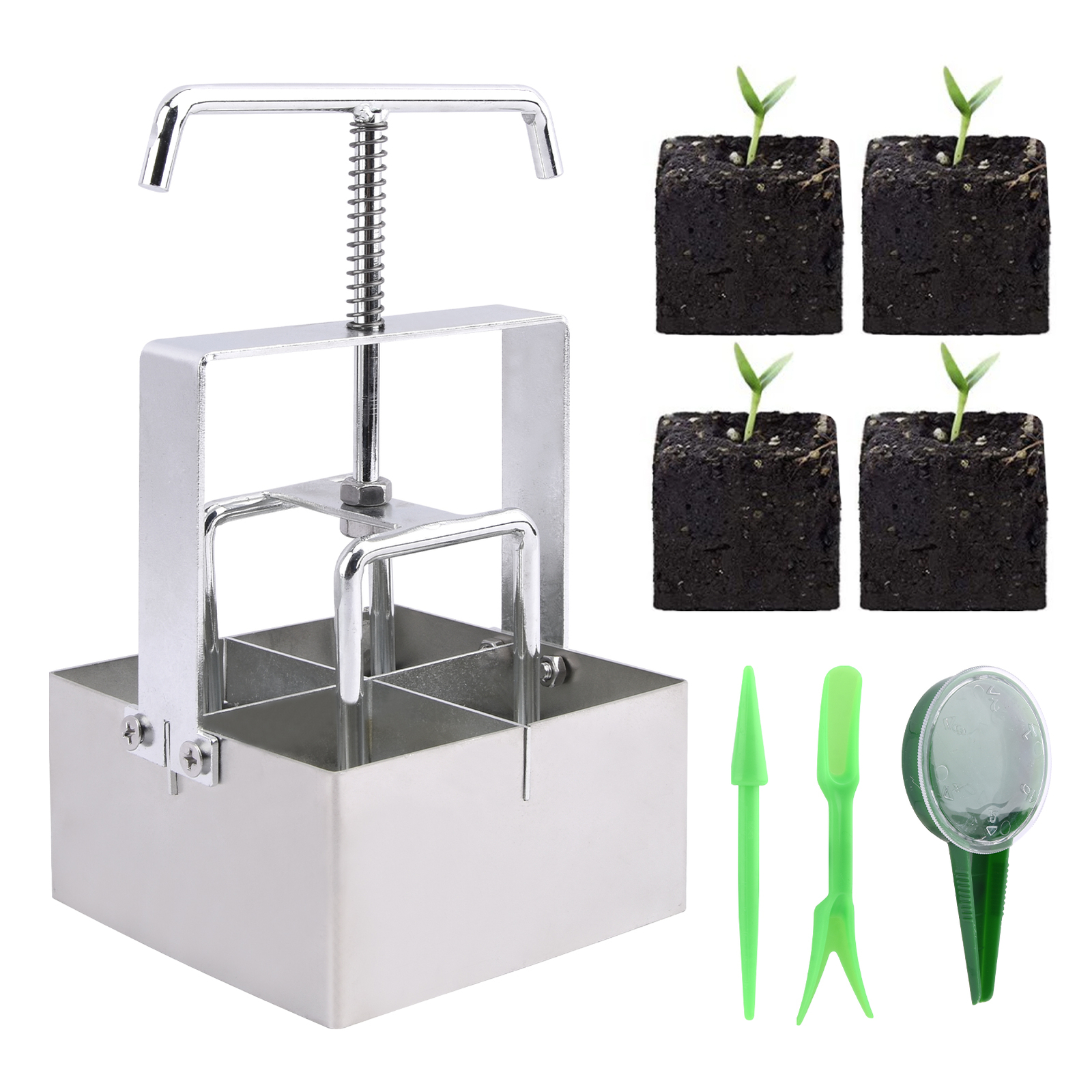 Manual Sower Transplanter With Root Lifter Soil Block Tool Set Easy Use ...