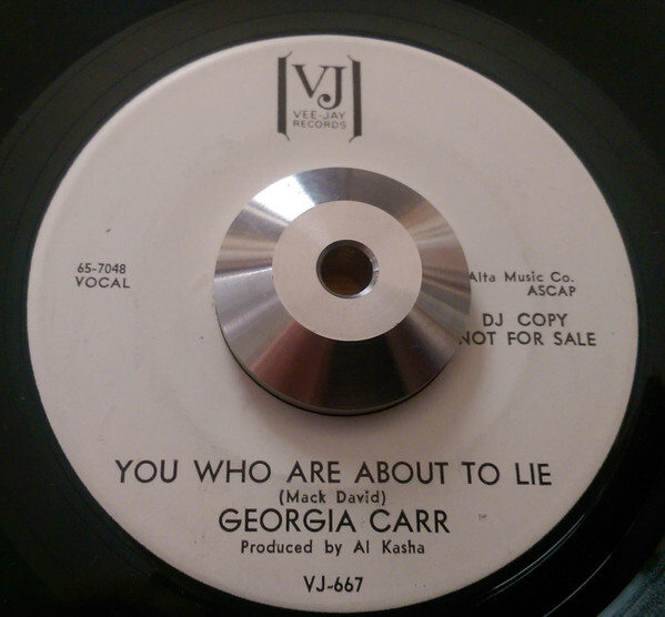 Georgia Carr - Softly 0 7", Promo Vee Jay Records VJ-667 Very Good Plus ...