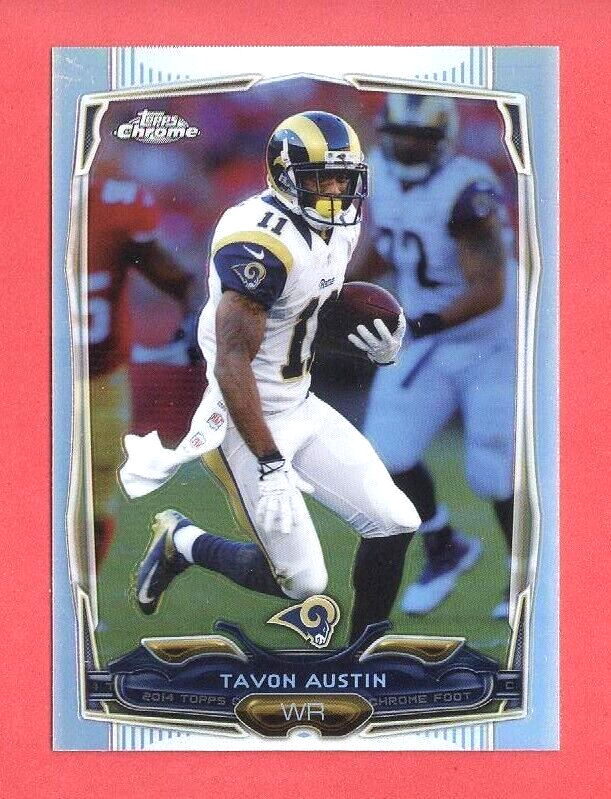 2014 TOPPS CHROME (FB) Tavon Austin SP SILVER REFRACTOR PARALLEL CARD ...