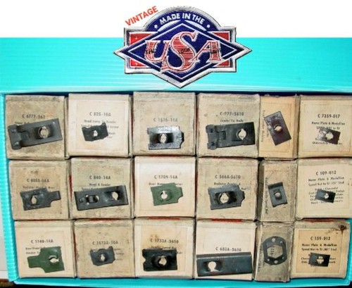 VINTAGE CAR RESTORATION MOULDING CLIP FASTENER EMBLEM RETAINER NUT ...
