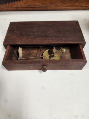 Antique Primitive Gold/Miners Scale With wooden case or drawer | eBay