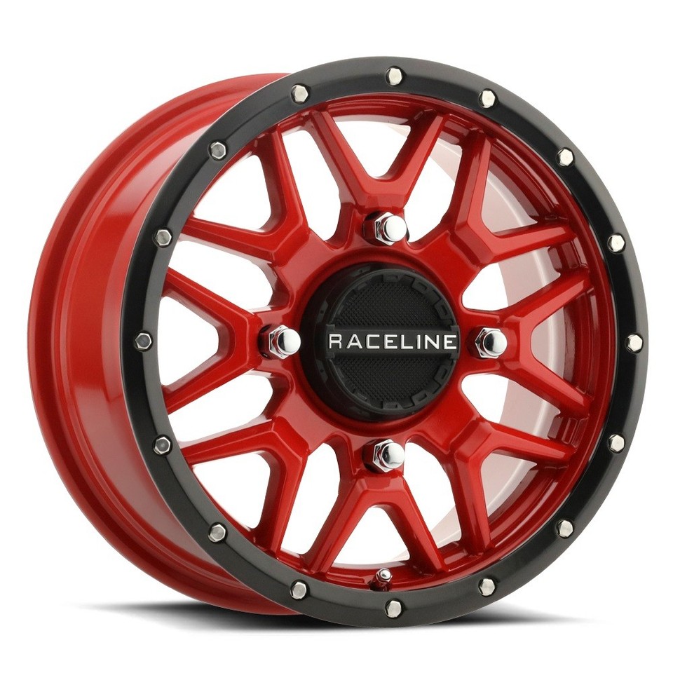 Raceline Krank 14" Wheels Red 28" Intimidator Tires Honda Pioneer | eBay