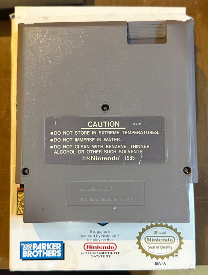 Nintendo NES Monopoly Video Game In Original Box IOB No Manual - Tested ...