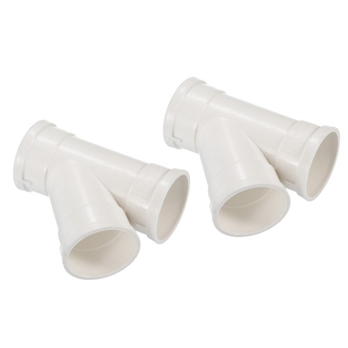 2 Pcs Wye Pipe Fitting, Y-Shape Splitter Pipe Tube Connector (White ...