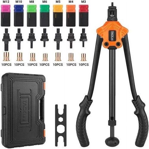 14'' Rivet Gun Kit Rivnut Thread Setting Tool Nut Setter NutSert Metric 80 PCS | eBay