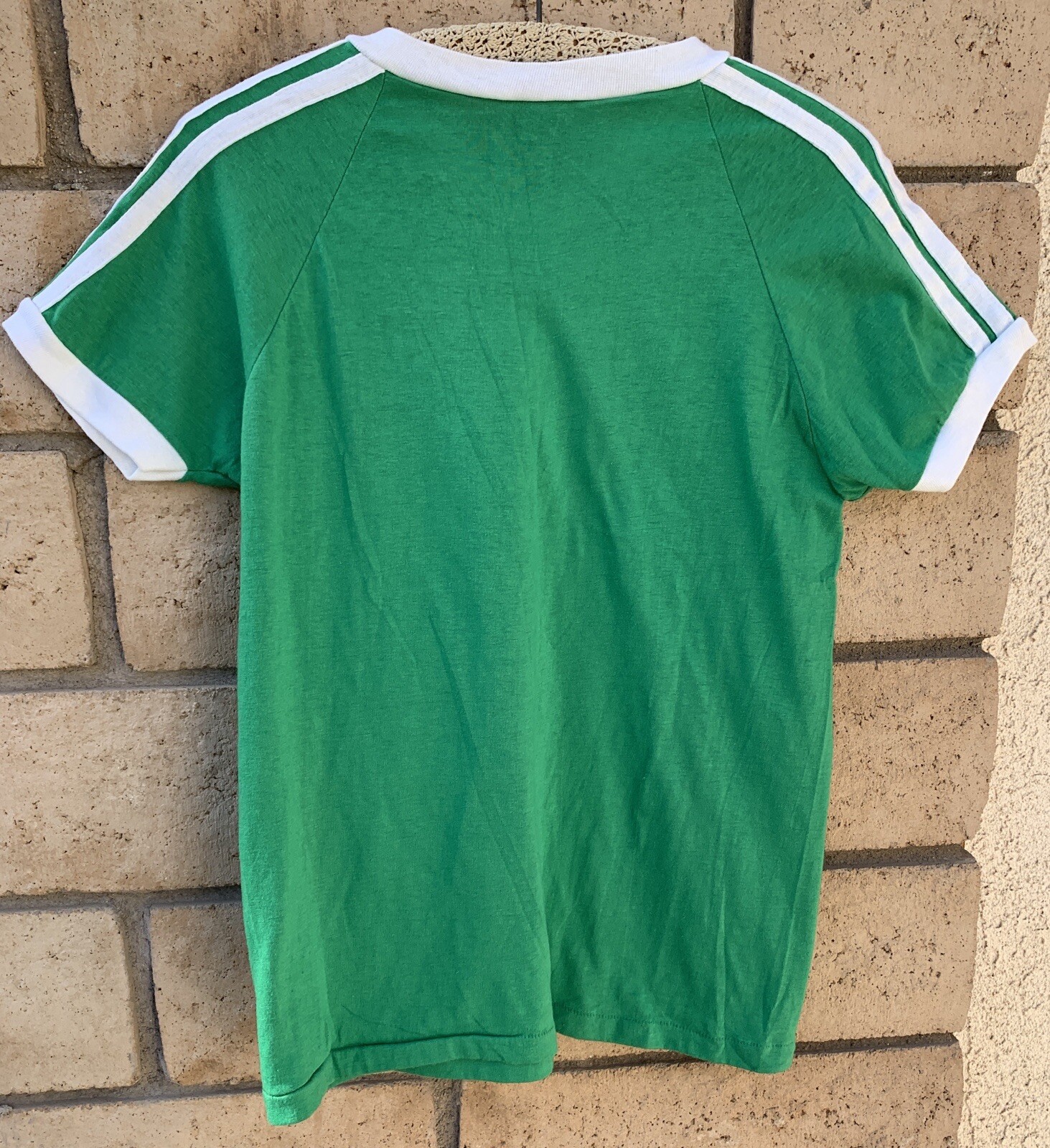 Vintage Wrights T Shirt Short Sleeve V Neck Ringer Tee Made In USA Size ...