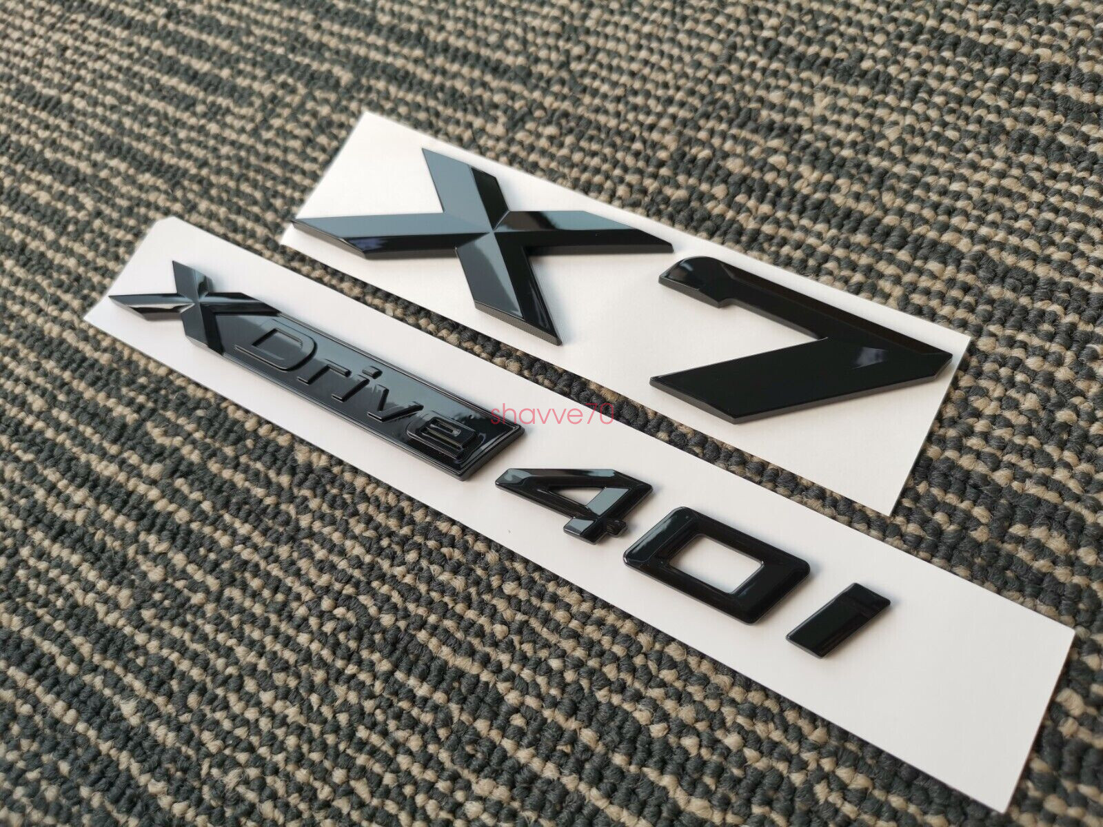 Gloss Black Style For BMW X7 XDrive 40i Badge Rear Trunk Tailgate ...