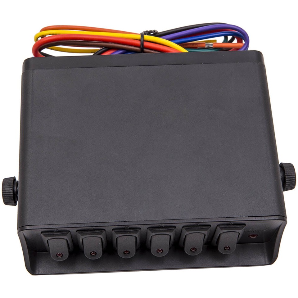 Waterproof 80A Rocker Switch Box Warning Lights 12V 6-Gang Controller ...