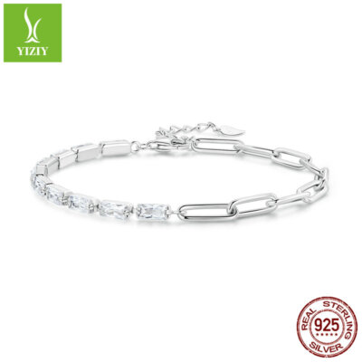 Fashion S925 Sterling Silver Chain Zircon Adjustable Bracelets Jewelry ...