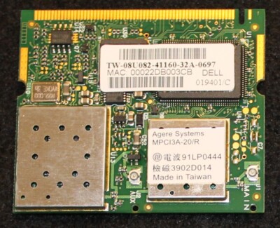 Agere Systems - Mini PCI WiFi Wireless Card - Model # MPCI3A-20/R | eBay