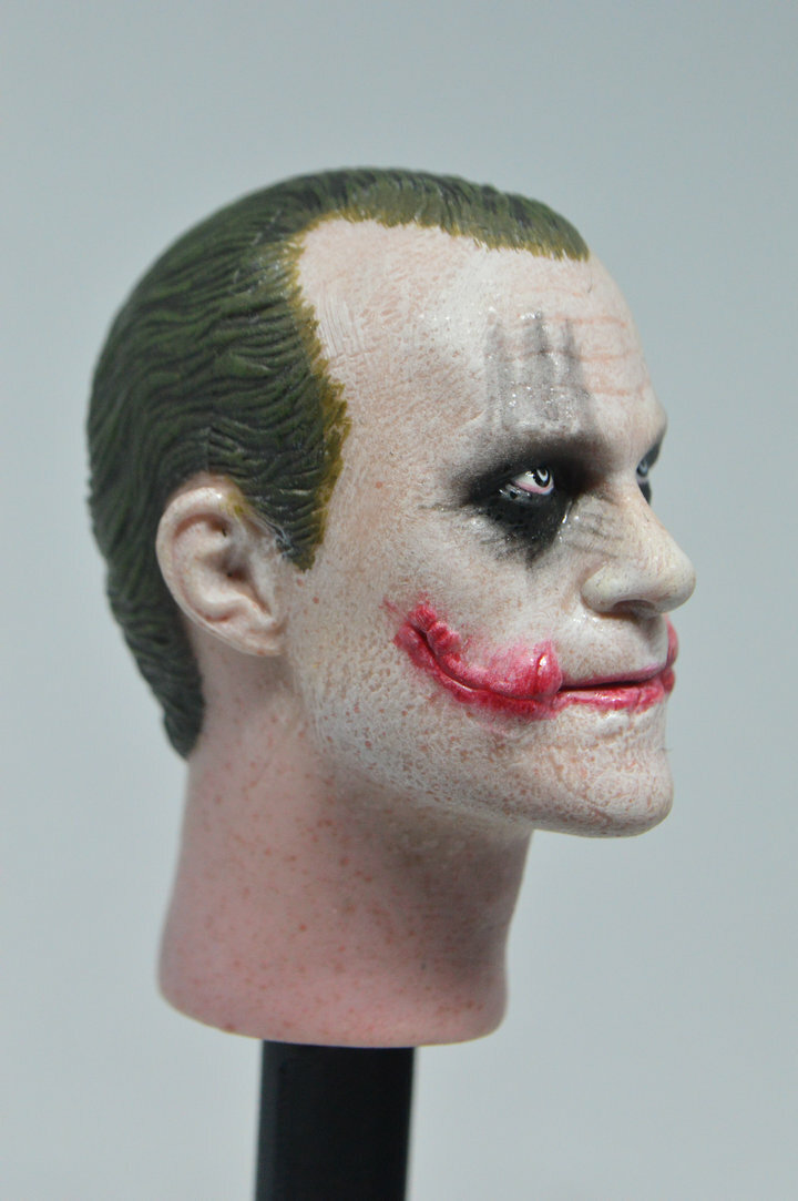 custom 1/6 Scale The Dark Knight Joker Bank Robber Head Sculpt for 12 ...
