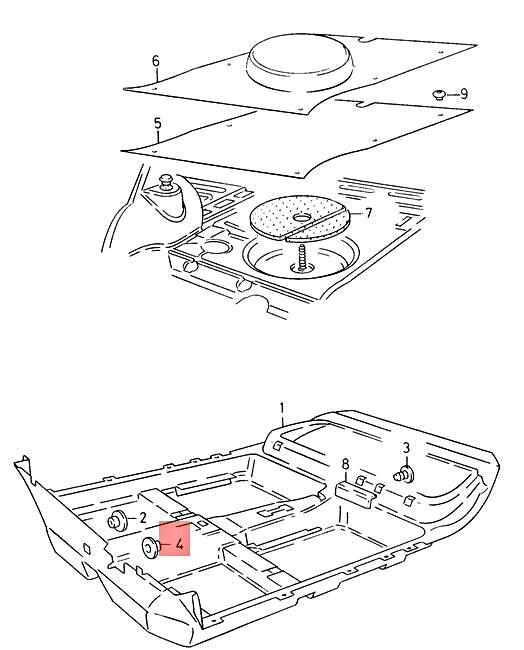 Genuine VW SEAT Golf Golf-Us Fbu Jetta Syncro Jetta-Us press stud ...