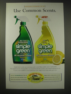 2002 Simple Green All-Purpose Cleaner Advertisement - Use Common Scents ...
