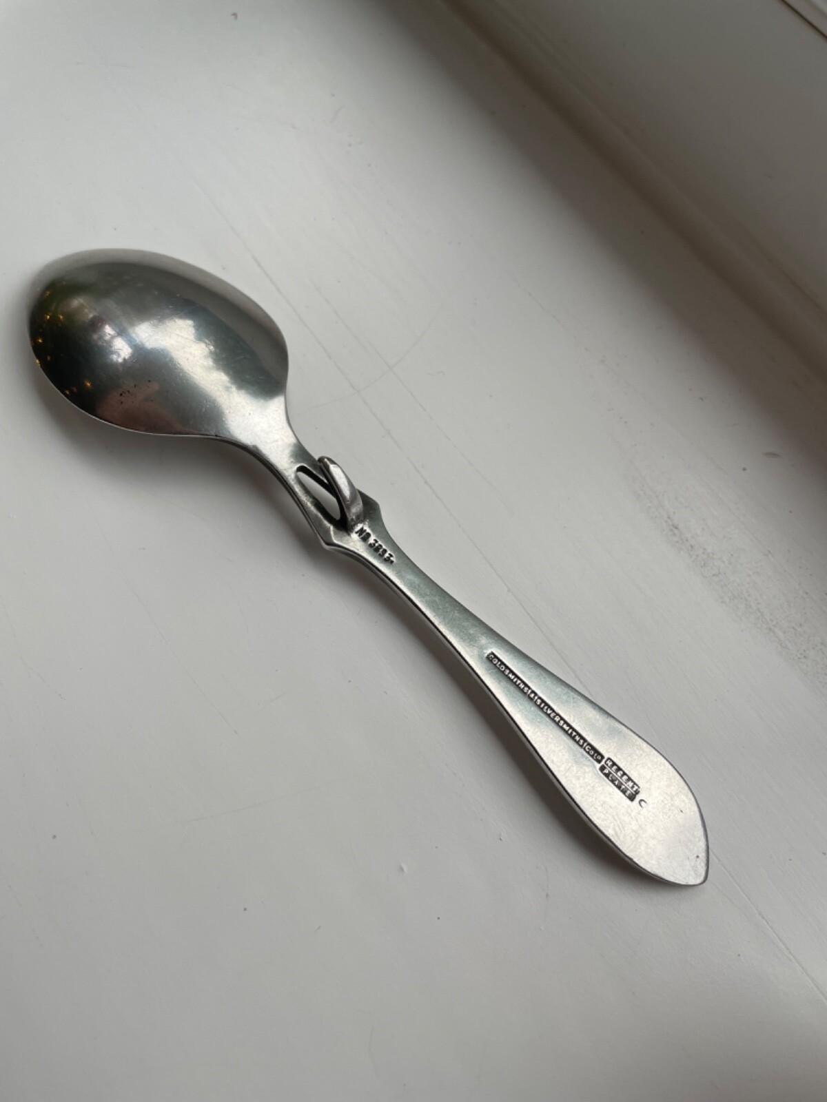 Vintage Roberts And Belk Sheffield Honey/Jam Spoon With Hook -Silver ...