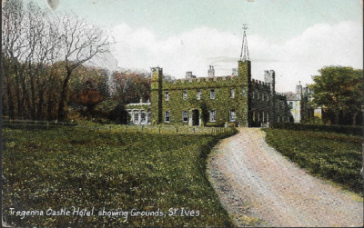 St. Ives, Cornwall - Tregenna Castle - Derwent series postcard, local ...