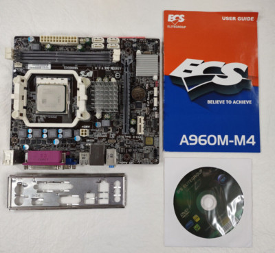 ECS A960M-M4 Rare Small AM3+ AM3 Plus Motherboard and AMD FX-4100 CPU ...