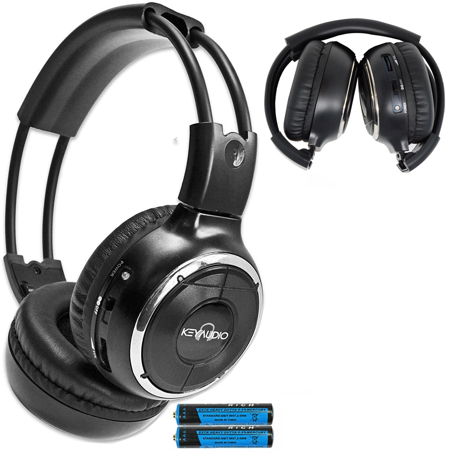 1 New Fold In Wireless IR Rear TV DVD Headphones Headset GMC Vehicles ...