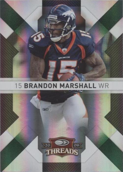 2009 Donruss Threads - Brandon Marshall #29 Century Proof Green /100 ...